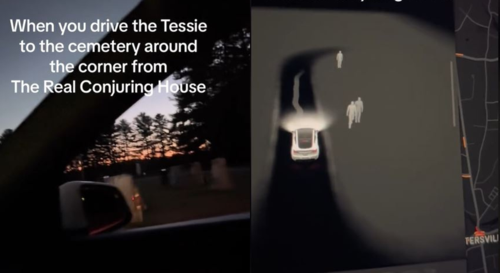Passengers left horrified after Tesla detects group of 'ghosts' while ...