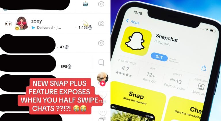 Can someone see if you half swipe on Snapchat?