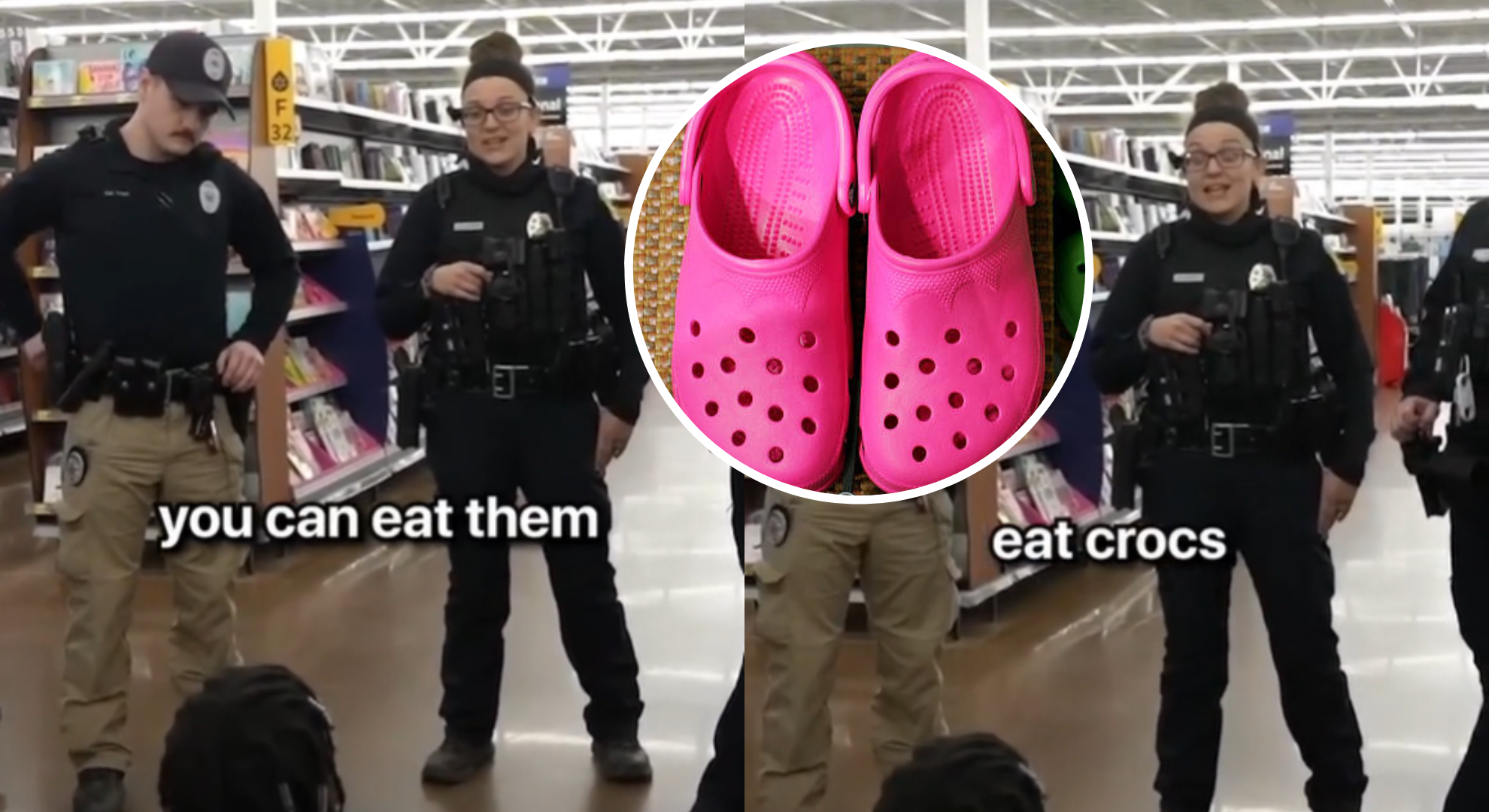 Policewoman goes viral for saying you can eat Crocs for their ... Policewoman goes viral for saying you can eat Crocs for their ...