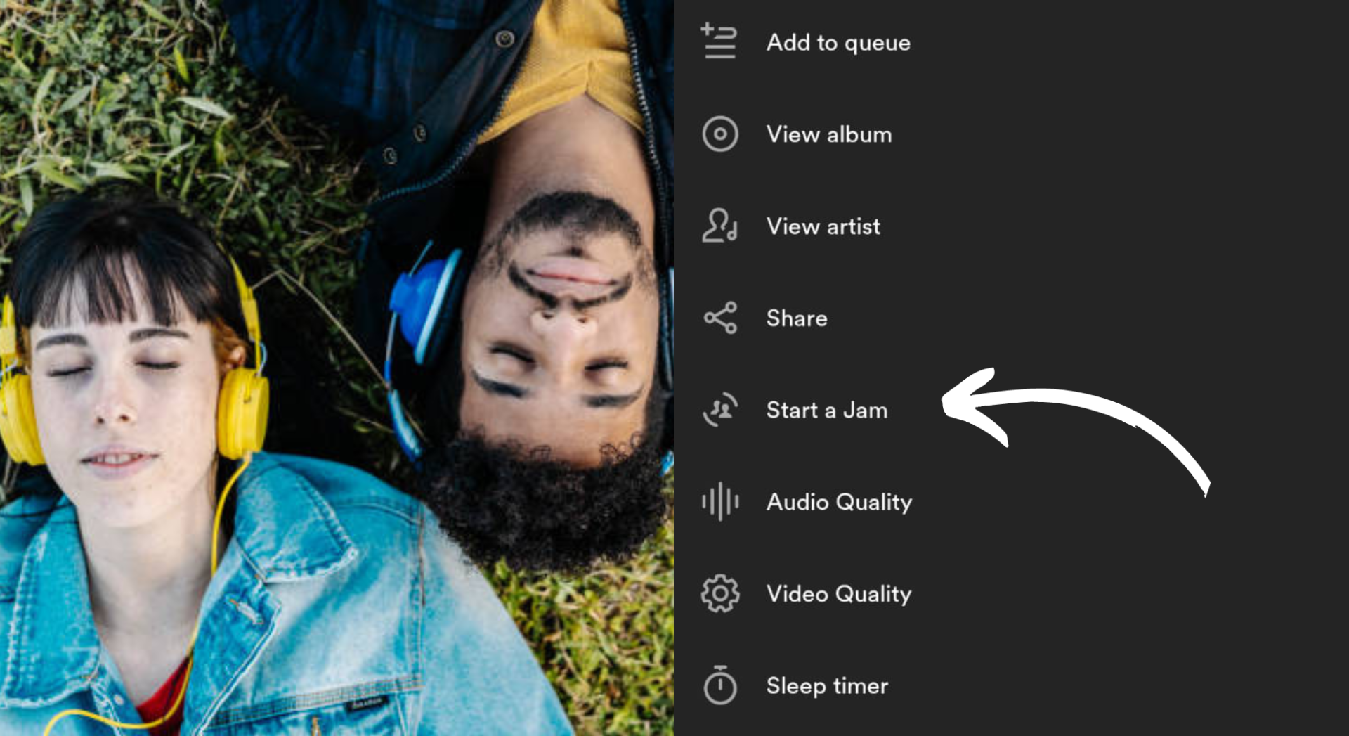 How to start Jam on Spotify desktop for a real-time listening session