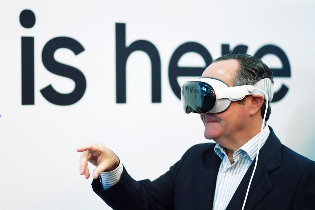 Man wears Apple Vision Pro goggles to his wedding