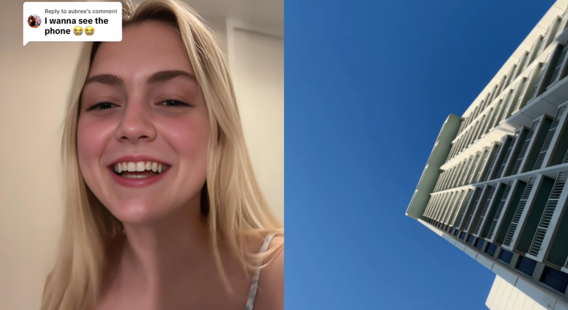 Woman shocked to watch her phone’s fall from a hotel balcony 11 floors ...