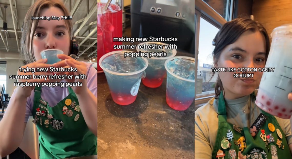 Starbucks barista tries new Boba Refreshers early and gives incredible ...