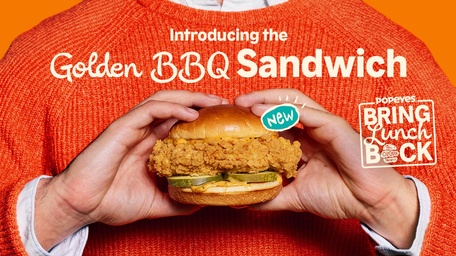 Popeyes shakes up menu for summer, with new Golden BBQ Chicken Sandwich ...
