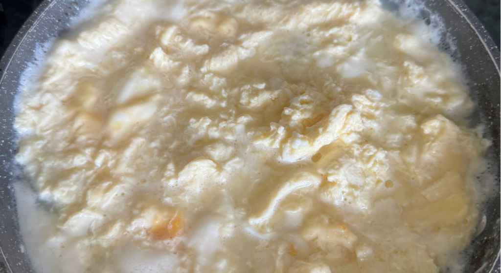 I tried the fluffy scrambled egg trick but it was disgusting