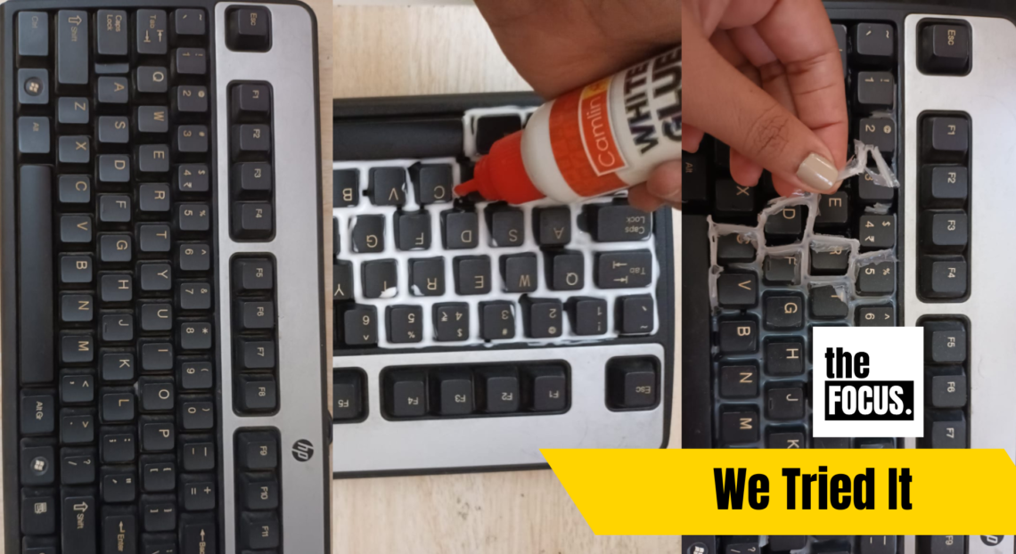 I tried cleaning my keyboard using glue because of TikTok but I was ...