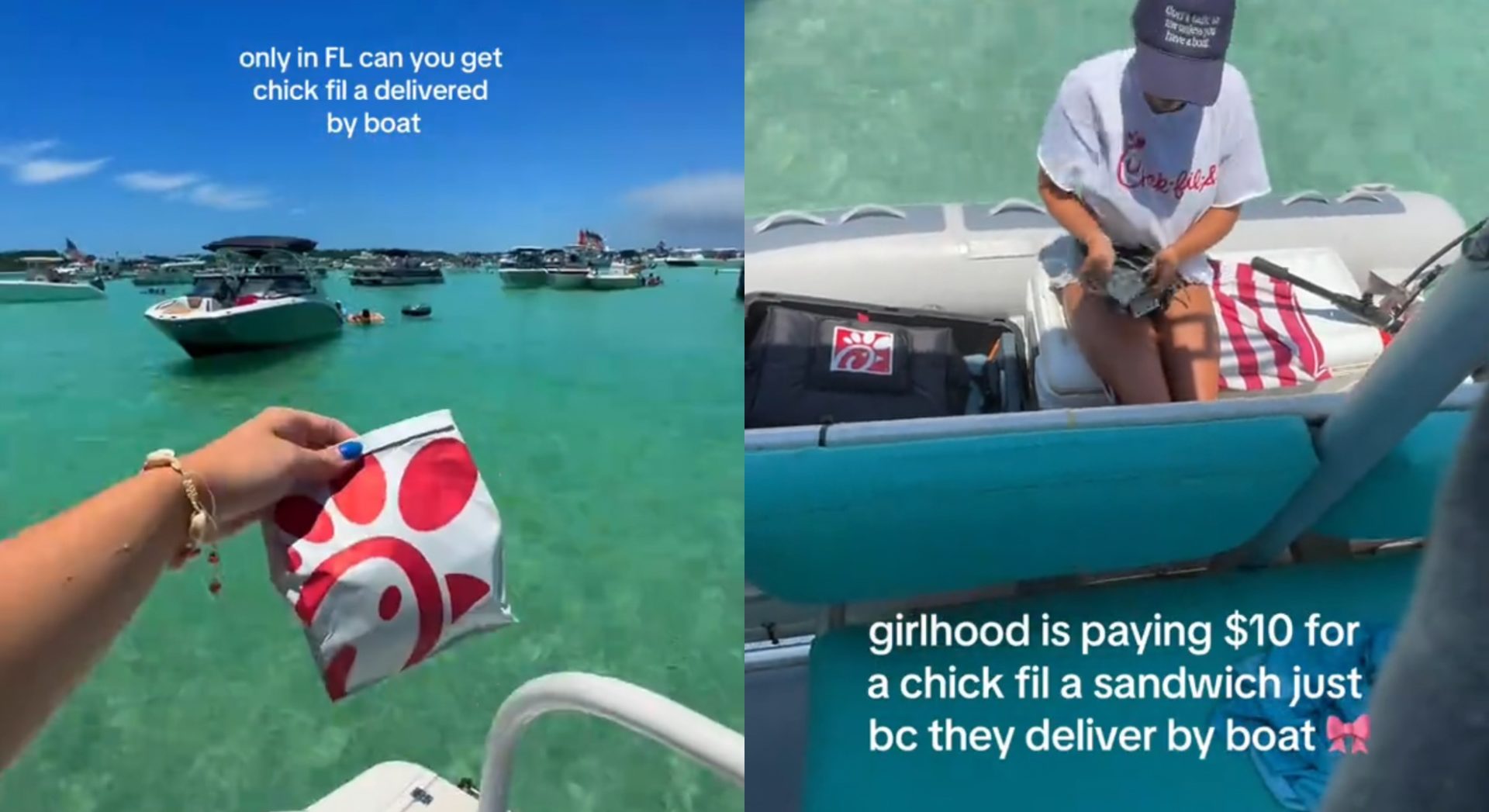 Only in Florida can you get Chick-fil-A delivered to your boat