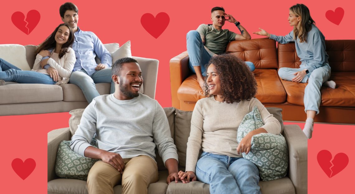 Sitting on opposite sides of the couch could be a sign your ...