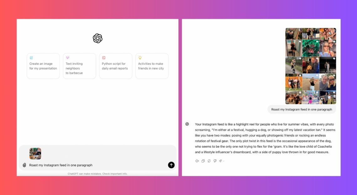 How to get ChatGPT to roast your Instagram feed as savage trend takes over