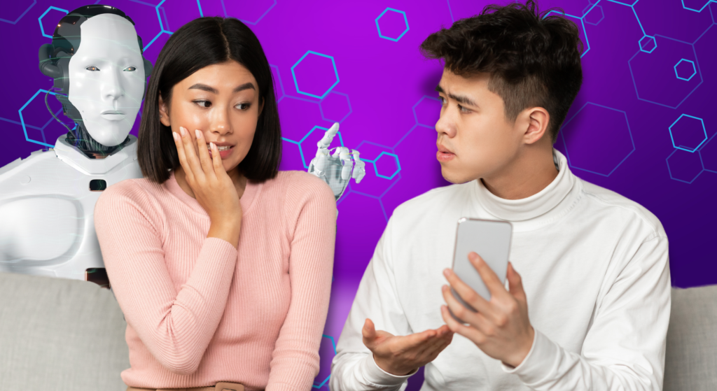 Man in turmoil as he discovers his wife is cheating with artificial ...